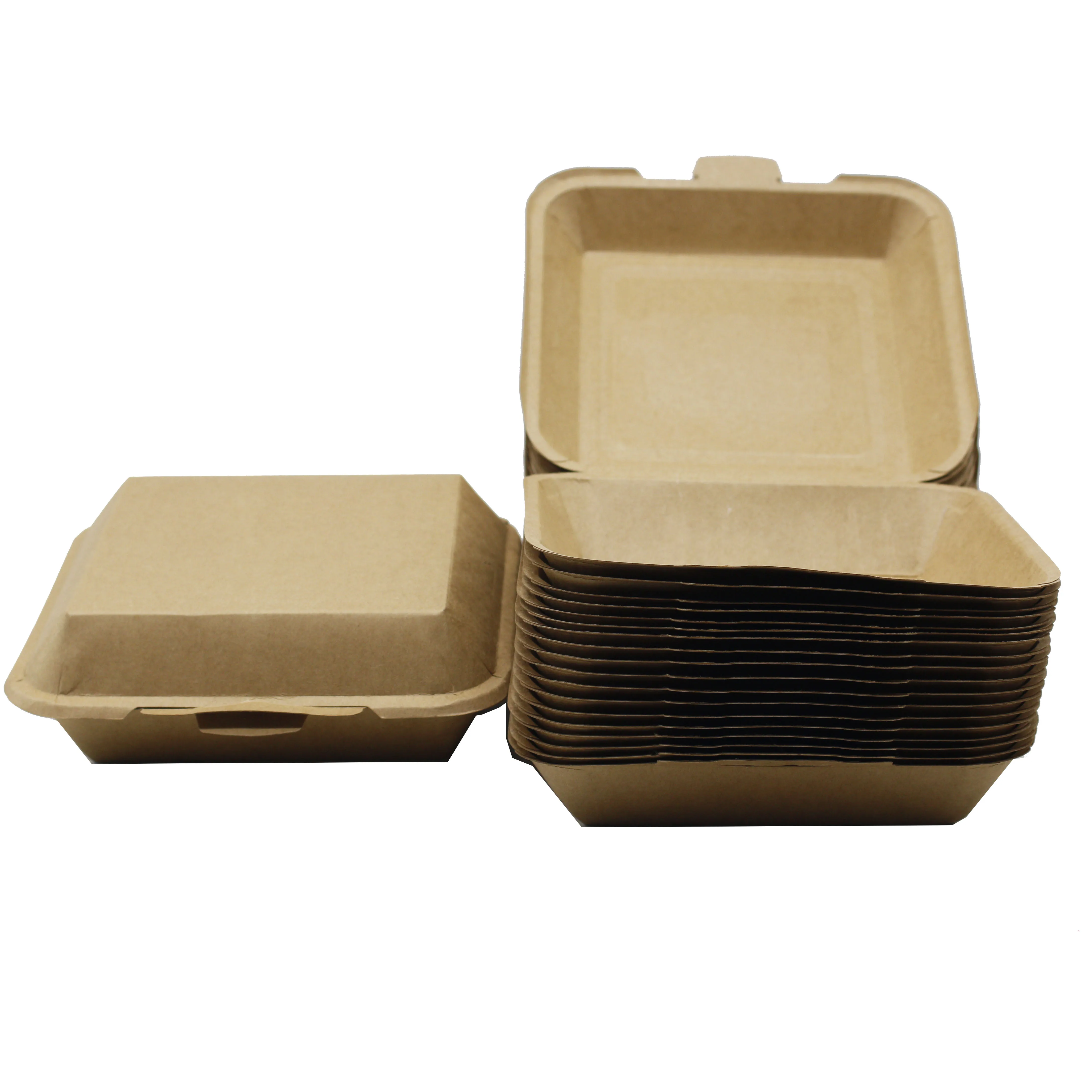 Disposable Pe Coated Cardboard Paper Dinner Box For Fast Food Packaging ...