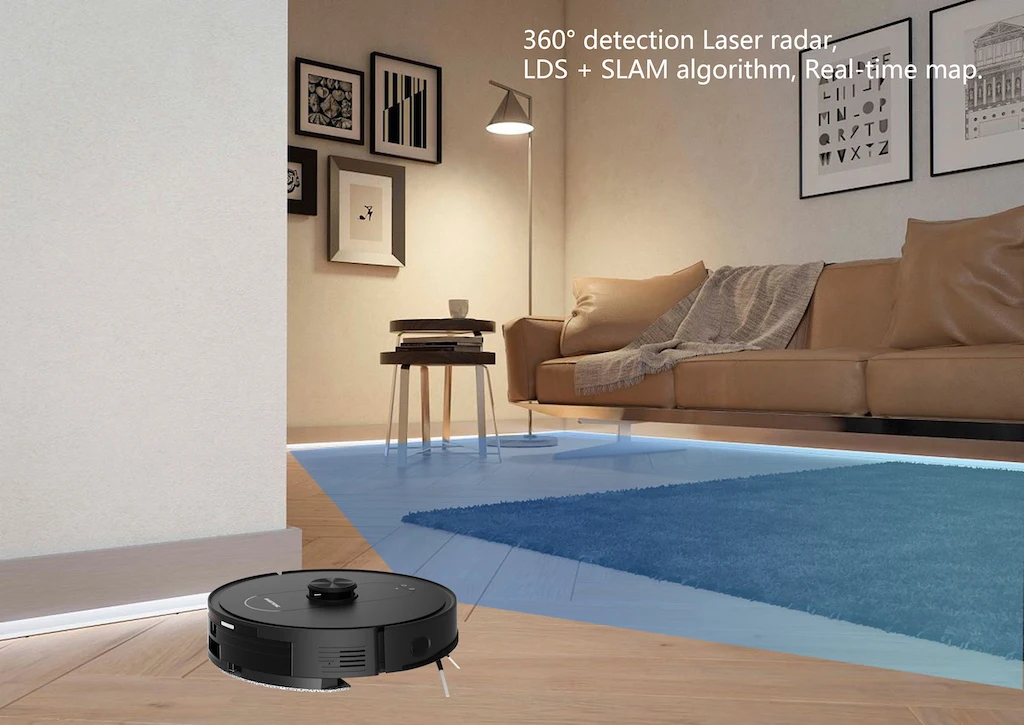 2 IN 1 water tank dustbin Collection Self Cleaning Smart Vacuum Cleaner ...