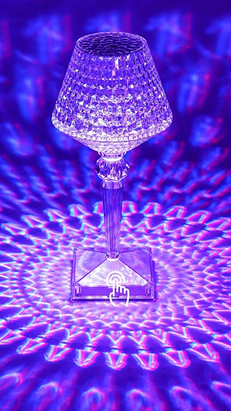 16 Rgb Color Changing Touch Remote Control Lamp Usb Rechargeable Table ...