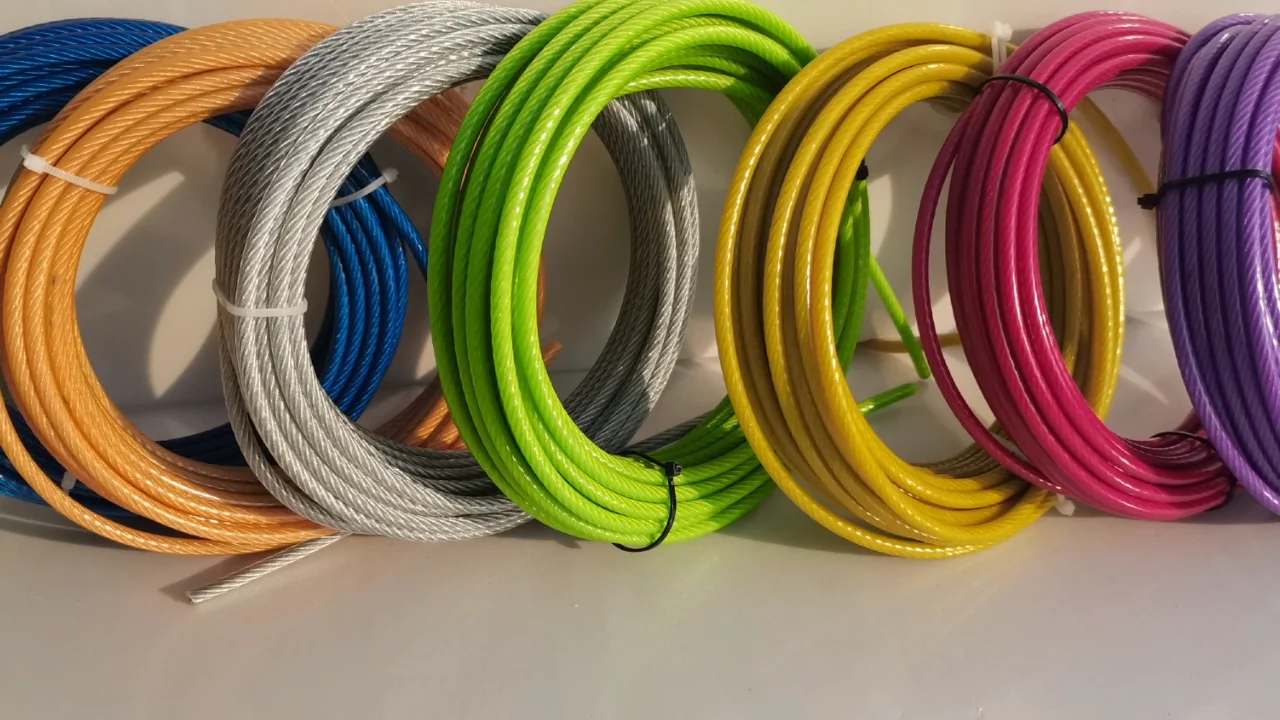 All Sizes Pvc Coated Steel Cable Rope 5/32 Inch To 7/16 Inch Wire Rope ...