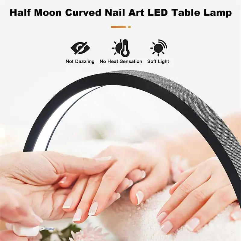 Nail Equipment Led U Shape Light Adjust Brightness 3000k 6500k Half ...