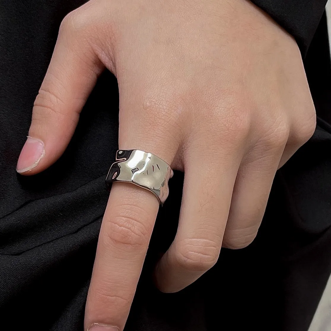 VAF Irregular Smooth Surface Bump Ring - Men's Stainless Steel