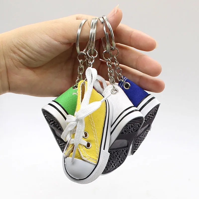 Cute Canvas Sneaker Keychain Mini Sports Shoes Pendant Keyring Women ...