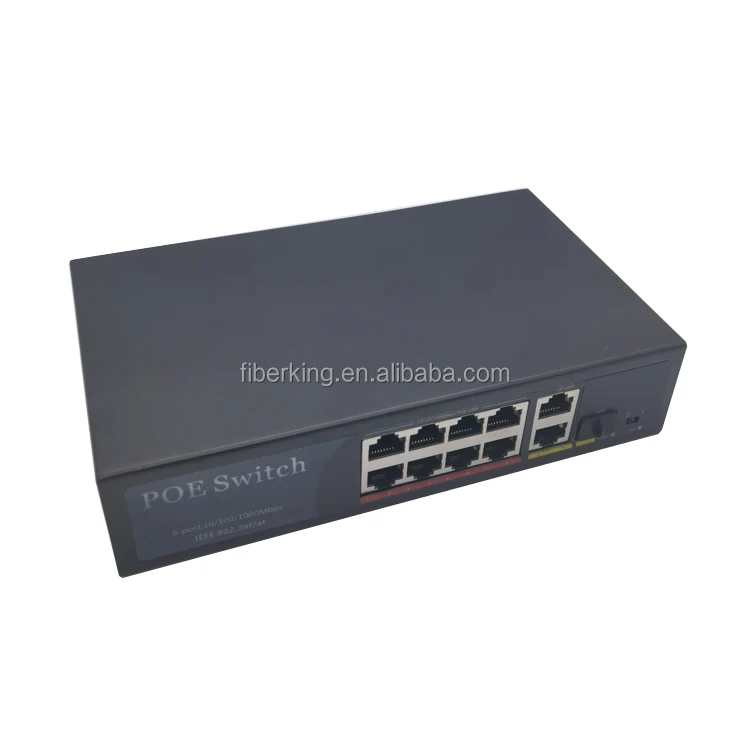 Factory OEM/ODM Poe Switch 4 8 16 24 Port 10/100m Ethernet Fiber Switch Poe Gigabit with 2 SFP ...