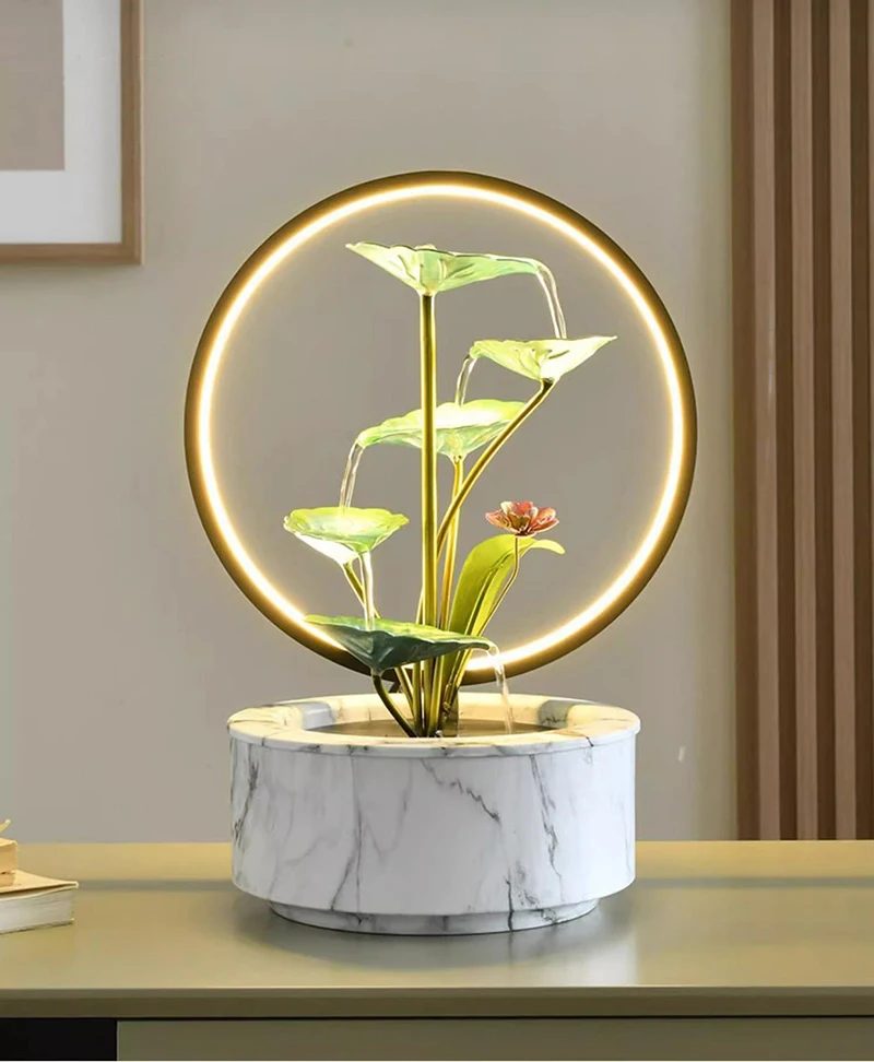 Mini Indoor Waterfall Fountain Home Decoration Creative Water Fountain ...