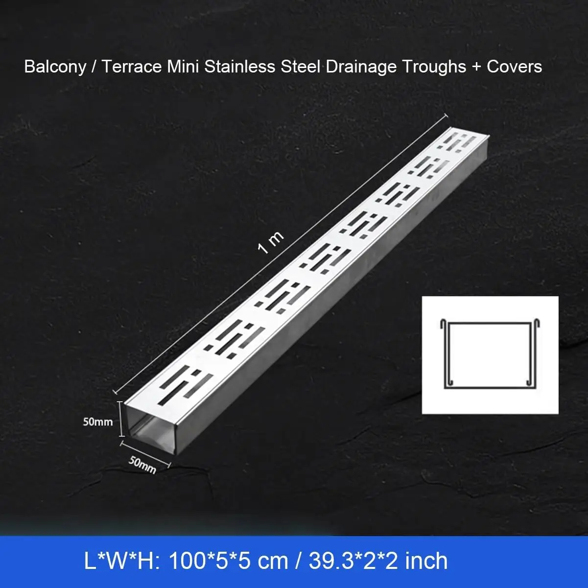 Stainless Steel Channel Drain with Grate for Efficient Trench Drainage ...