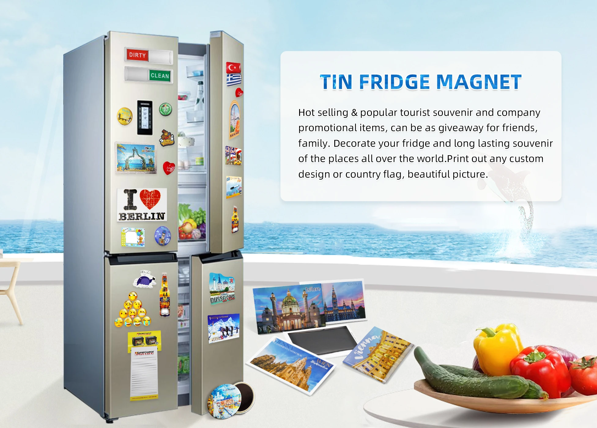 Custom Metal Photo 3d Fridge Magnet,Customized Tinplate Refrigerator ...