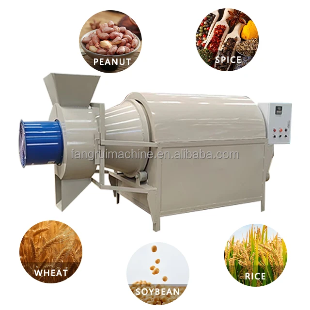 Rotary Drum Dryer Rice Dryer Machine Paddy Drying Peanut Corn Coco Peat ...