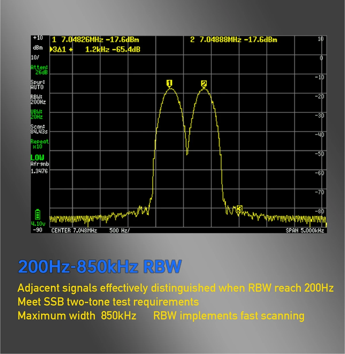 Handheld Spectrum Analyzer - ULTRA 100k-5.3ghz RF Signal Generator