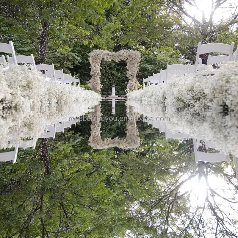 Wedding Hall Silver Mirror Carpet Runner Walk Way Runner Rug White ...