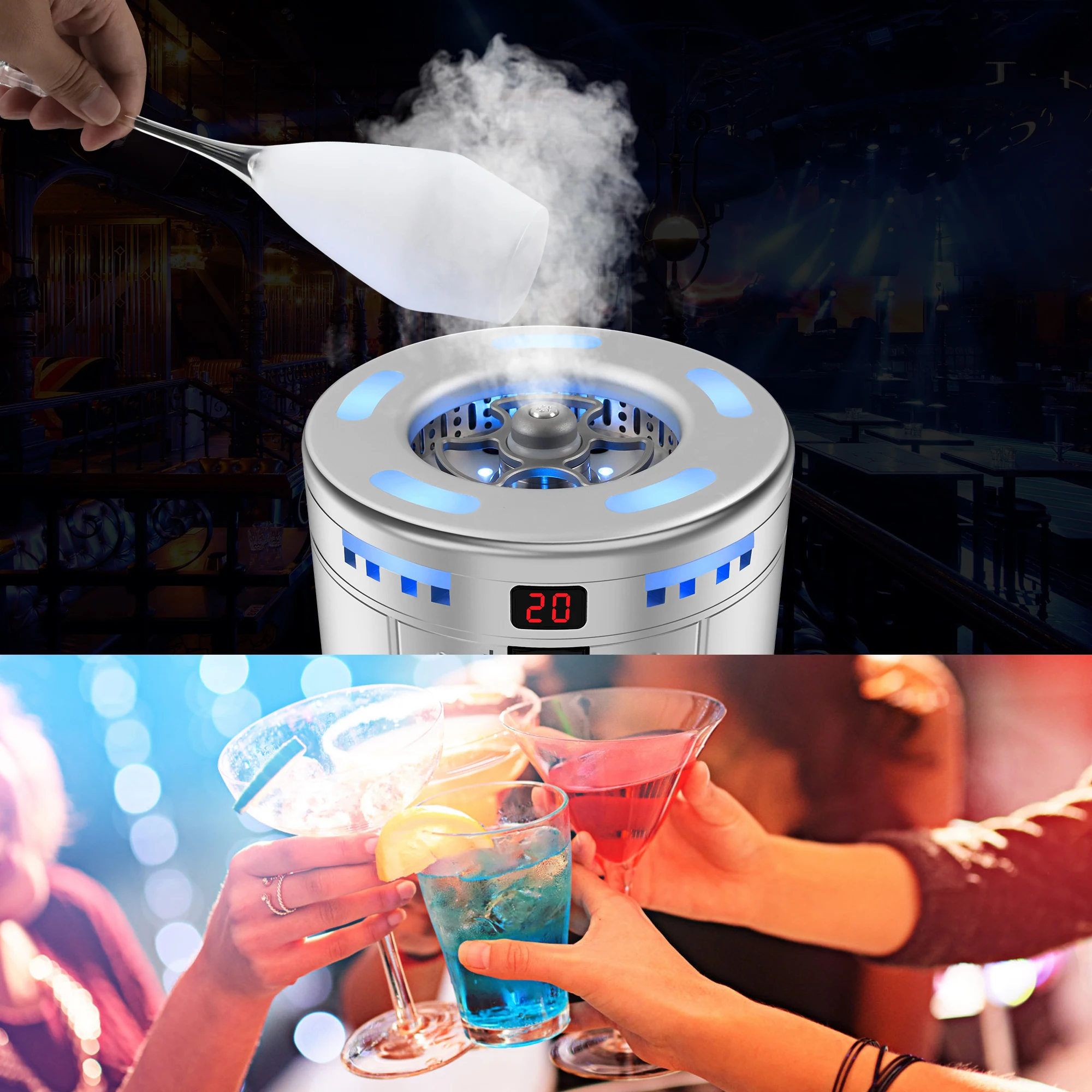 Mini Multifunctional Co2 Glass Chiller Instant Glass Froster Dry Ice ...