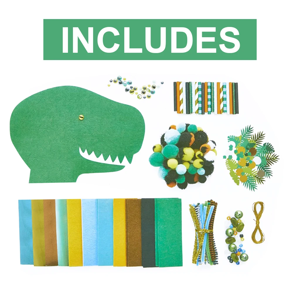 Beginner's Dinosaur Needle Felting Kit - Craft Pom Poms