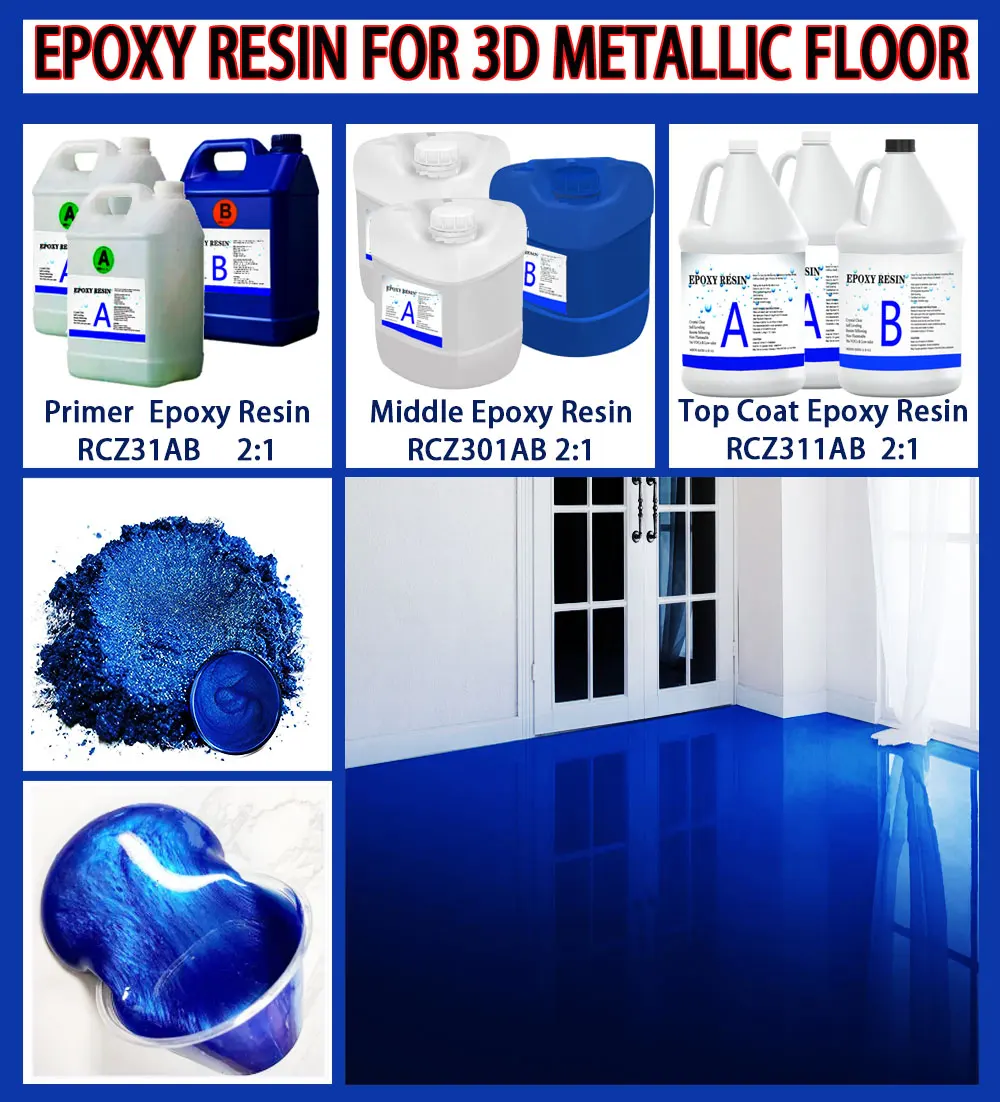 Waterproof Two Component Epoxy Resin for 3D Art Floors