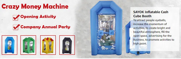 Inflatable Money Grab Machine - Cash Cube Booth for Events