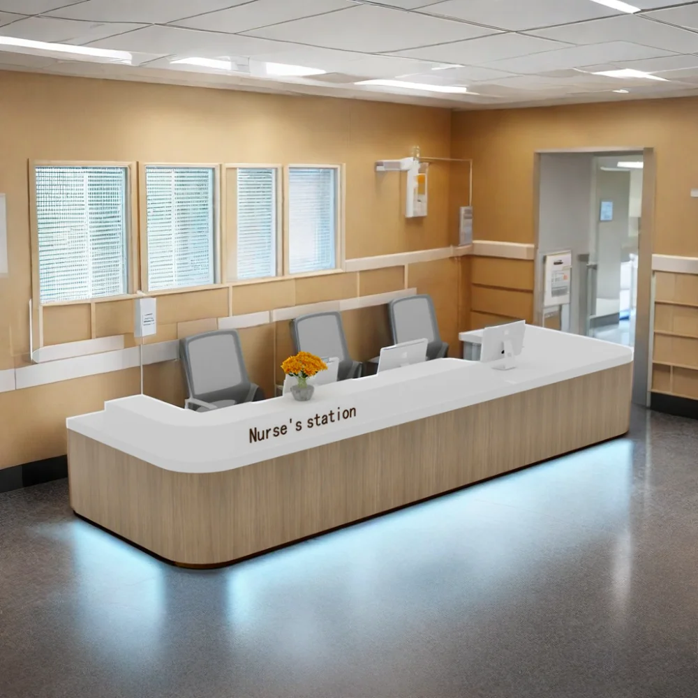 Modern U-shaped Nursing Station Hospital Reception Furniture And ...