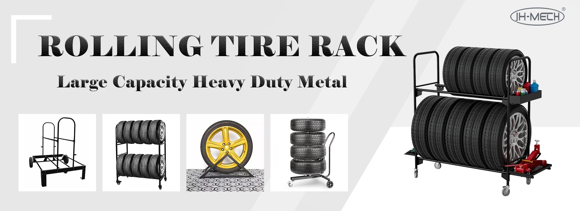 JH-Mech Upgrades Design Car Tire Racks for Storage With Garage Shelving ...