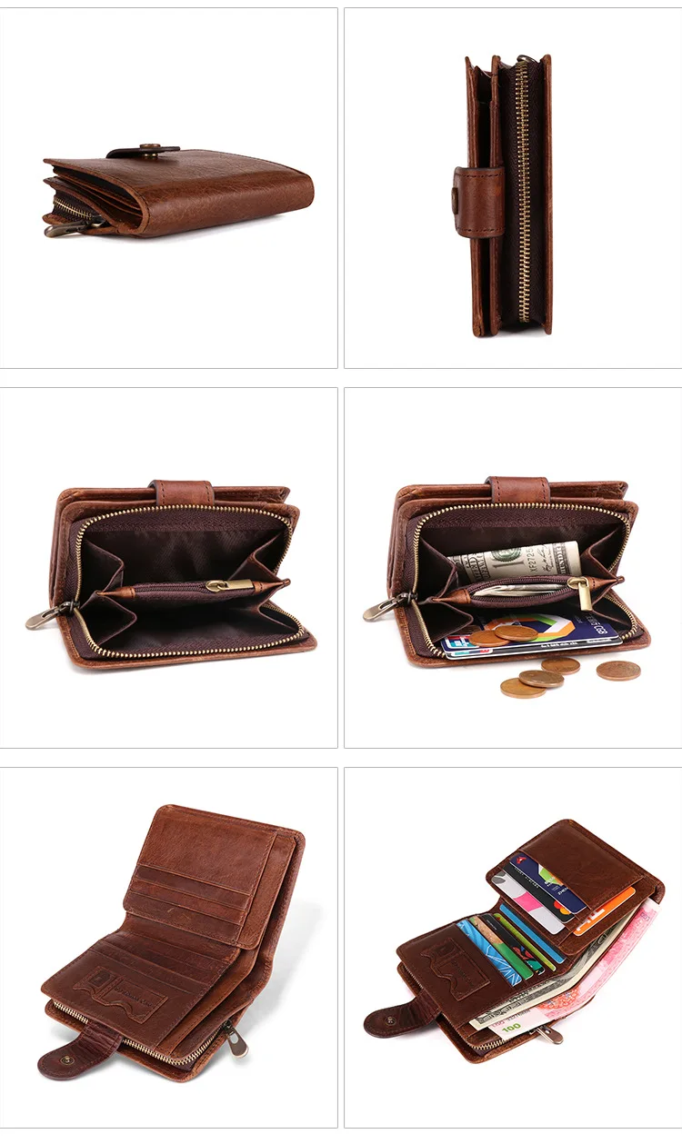 Guangzhou Factory Custom Luxury Trifold Wallets for Men