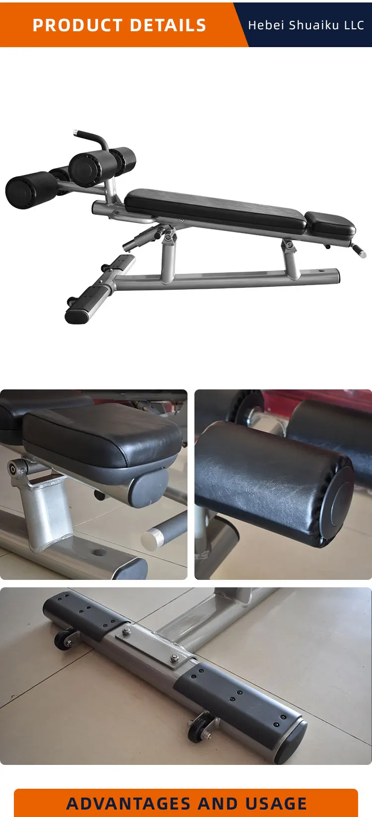 Sit-up Chair Abdominal Muscle Plate Gym Equipment Commercial Adjustable ...