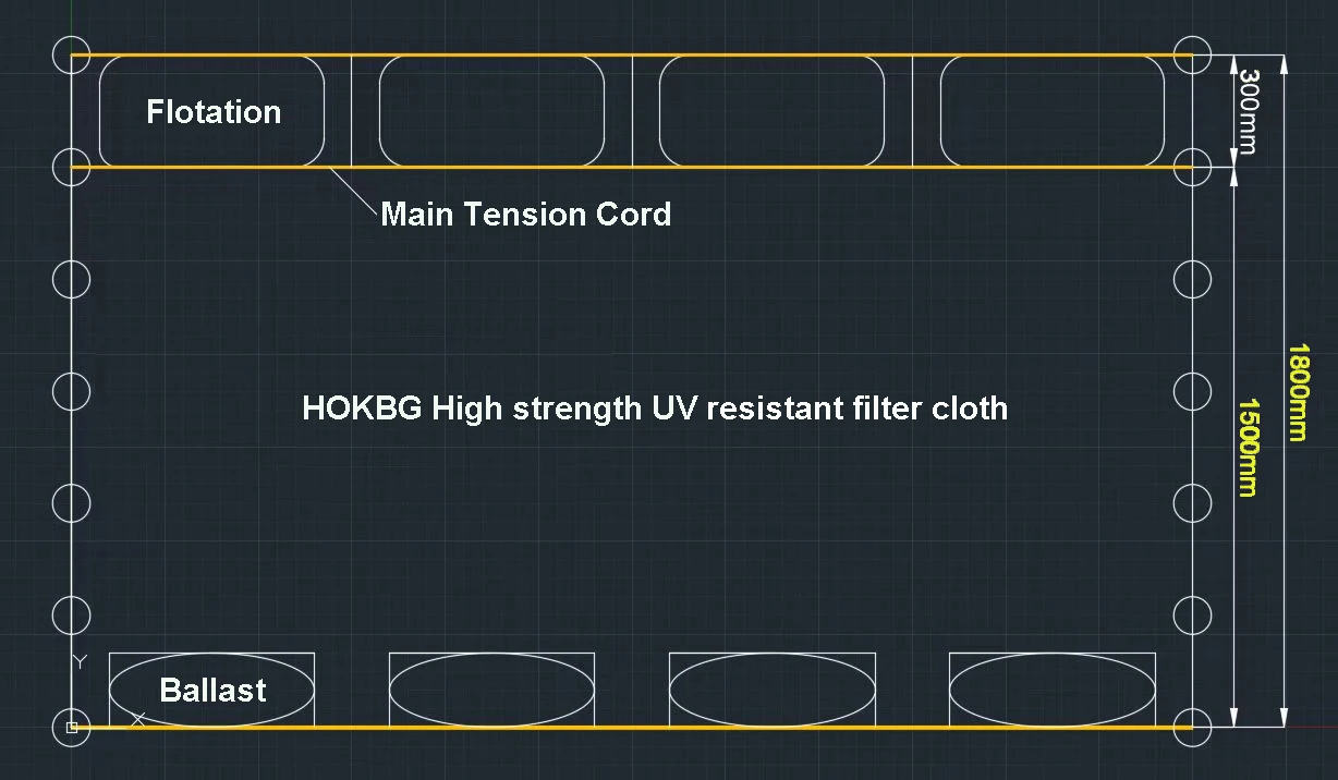 Hokbg Pvc Float Type Spill Containment Boom Anti-erosion Silt Curtain ...