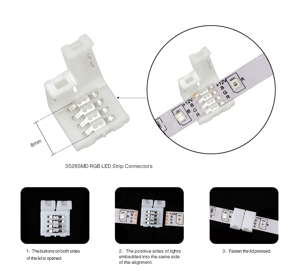 4-pin RGB LED Light Strip Connector - JEE-LITE JM-AS-04