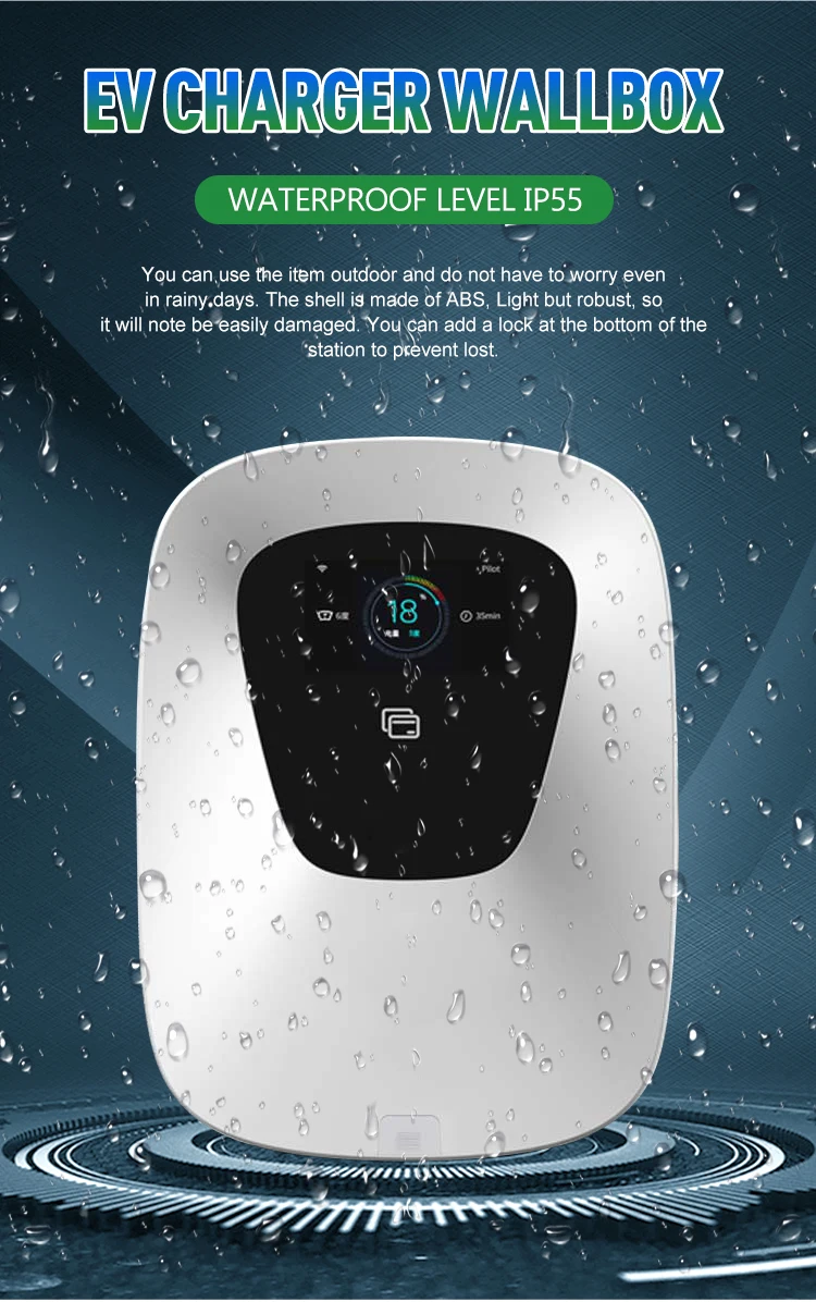 Piwin 7kw Electric Vehicle Charger Level 2 32a With Type 2 Plug Wallbox ...