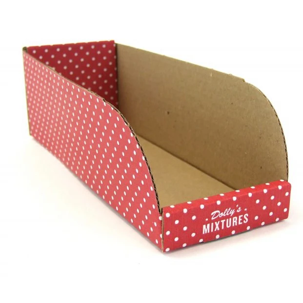 Tear Strip Stackable Trays Corrugated Display Box Custom Logo Printing ...