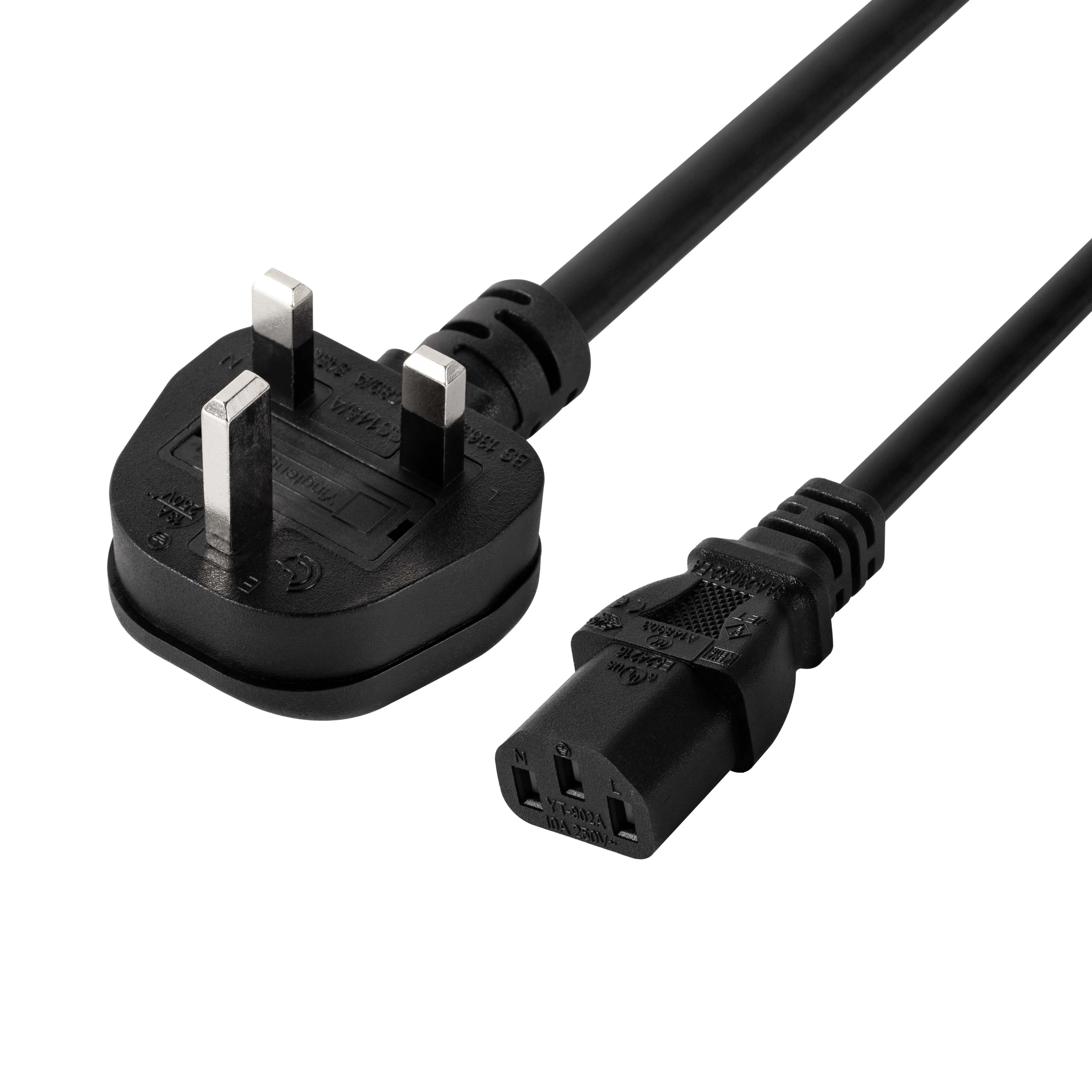 Wholesale Ac Extension 3 Pin UK Power Cord Cable for Desktop Laptop ...