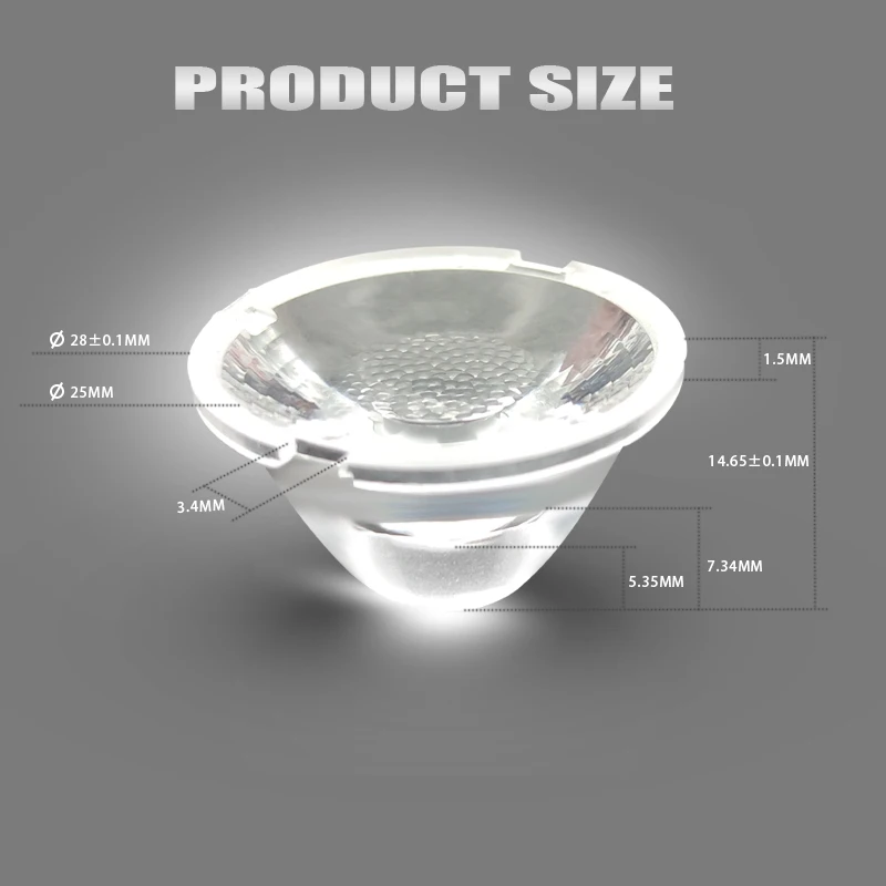 Cob Optical Plastic Material Led Light Diffuser Lens 35mm 30 Degree ...