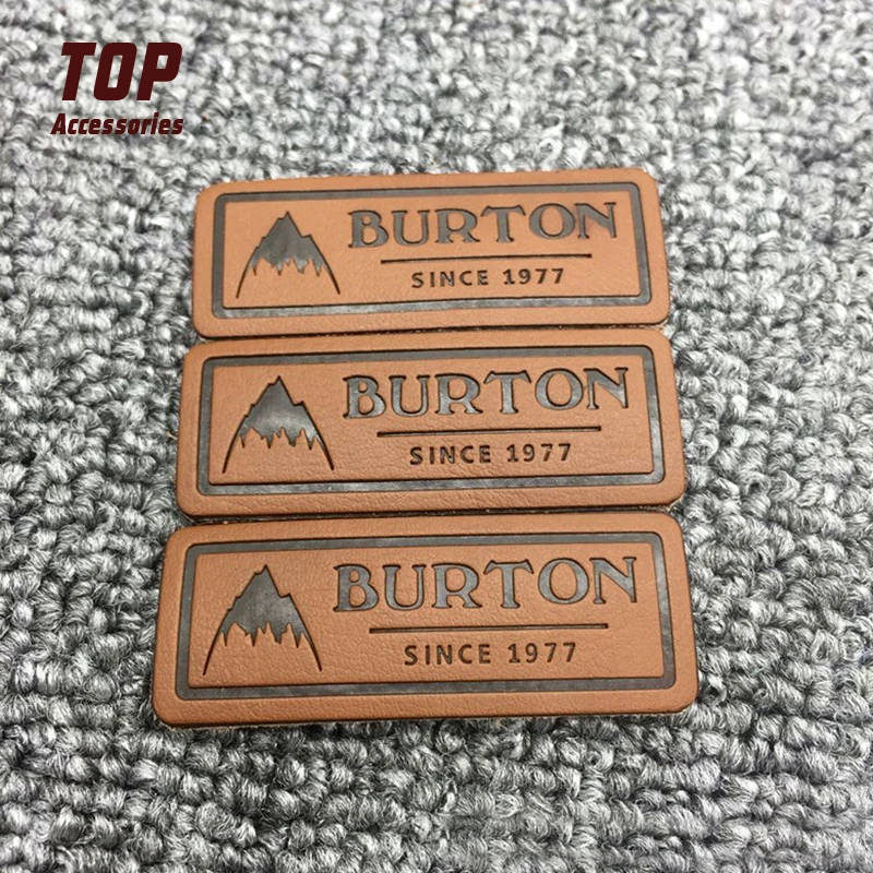 Custom Embossed Logo Leather Pu Patches Garment Accessories For Cap ...