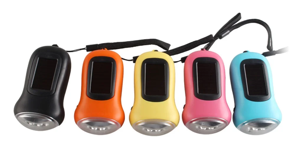 Hand Cranking Solar Powered Rechargeable Flashlight Whit Dynamo - Buy ...