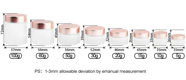 Frosted Glass Cosmetic Jars - Perfect for Face Products