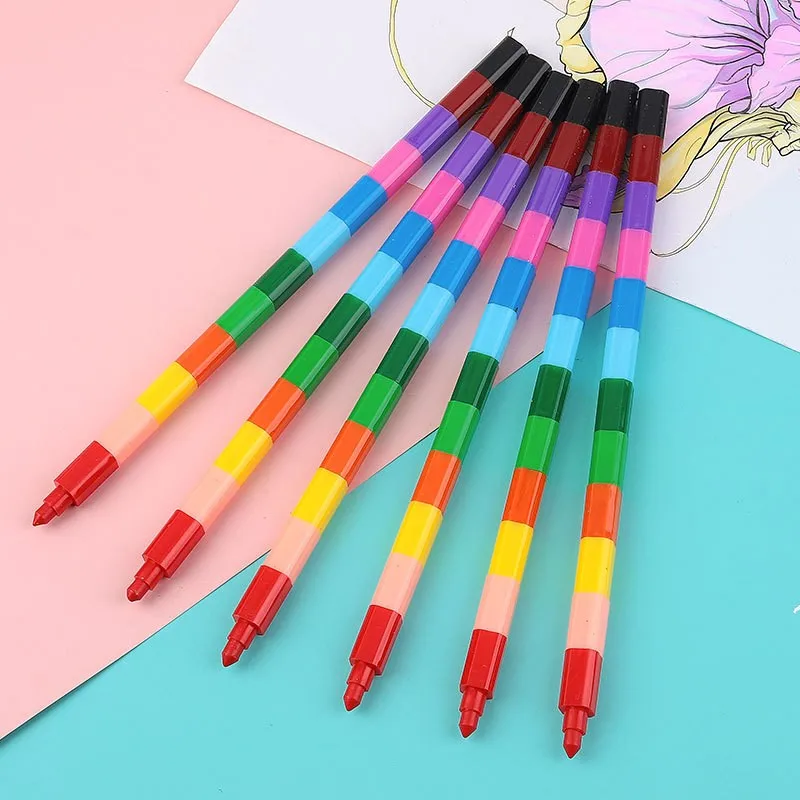 12-color multi-section crayons for children, Doodle crayons for drawing ...