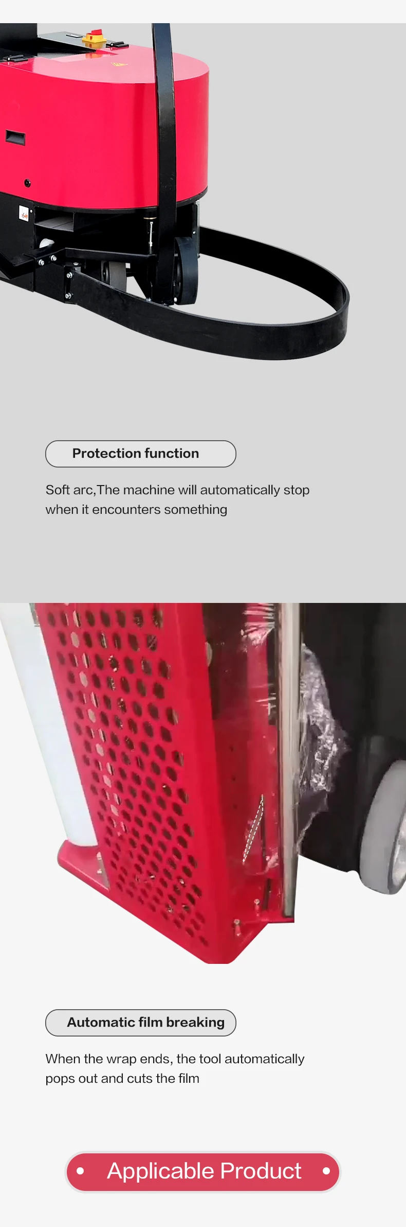 Robowrapper Self Propelled Mobile Robotic Pallet Stretch Wrap