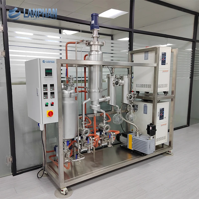 Laboratory Stainless Steel Multi Stage Wiped Film Evaporator Molecular ...