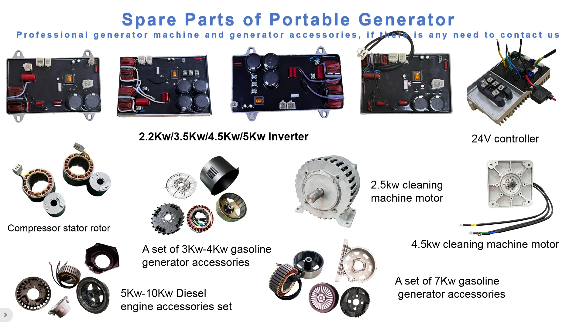 Huawei 4kw Gasoline Engine Generator Parts & Accessories A Set Of ...