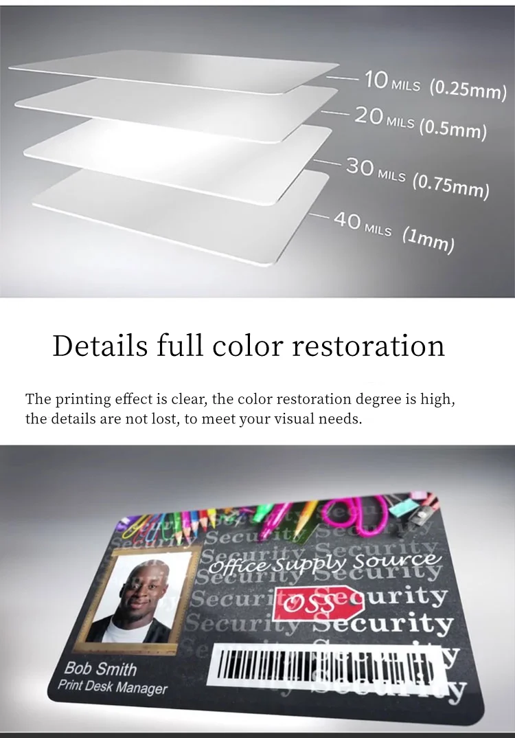 High Quality Thermal Id Thermal Pvc Card Printer ZC100