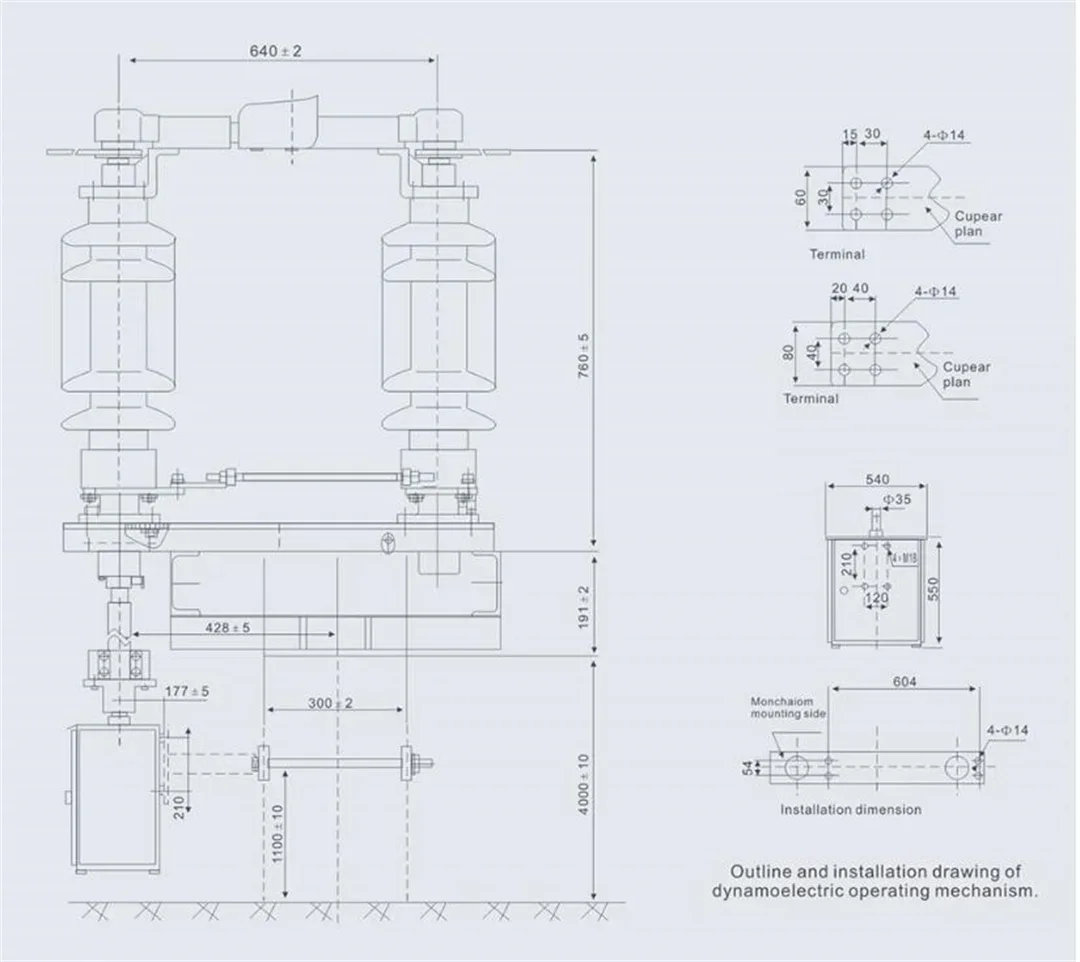 GW4-40.5 630A 12KV 35KV 72.5KV 126KV 145KV 2023 New Power Station Type High Voltage Isolation ...