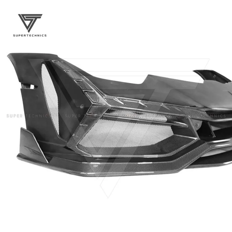 Supertechnicsii Style Half Carbon Fiber Front Bumper For Lambo Huracan ...