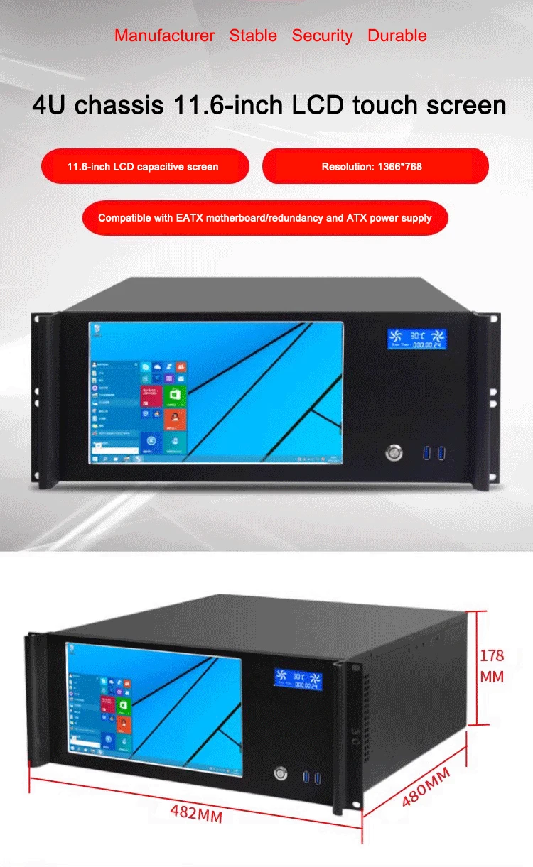 Quality Box Ipc Eatx Motherboard Redundant Dual Power Supply Rackmount Computer 4u Atx ...