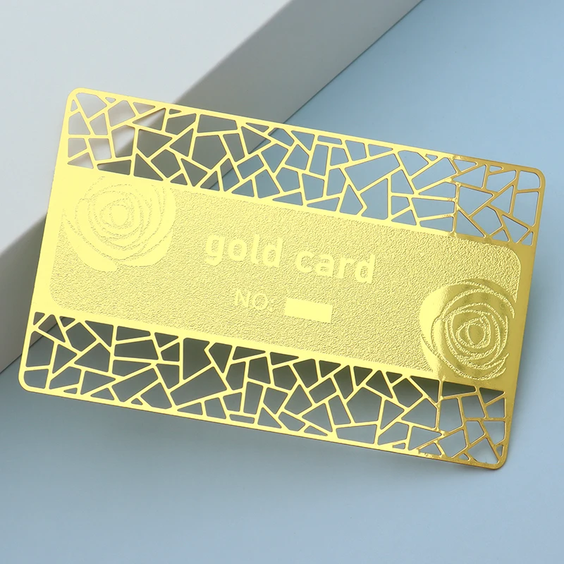 Metal Card 24k Gold Business Metal Gold Plated Luxury Laser Engraved ...