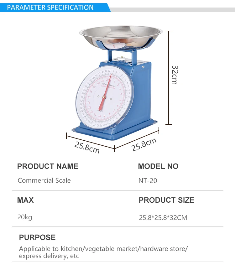 15kg Commercial Dial Spring Mechanical Weighing Scale