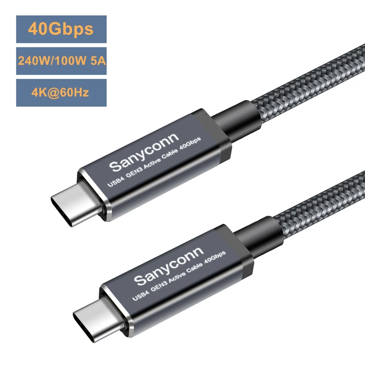 240w 3m Active Usb4 Type-c 40gbps Transmission 8k Video Cable Without Latency With Thunderbolt 4 ...