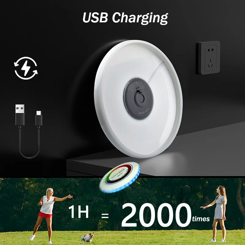 Factory Custom Professional 190g PE Glow in the Dark frisbee Type-C ...