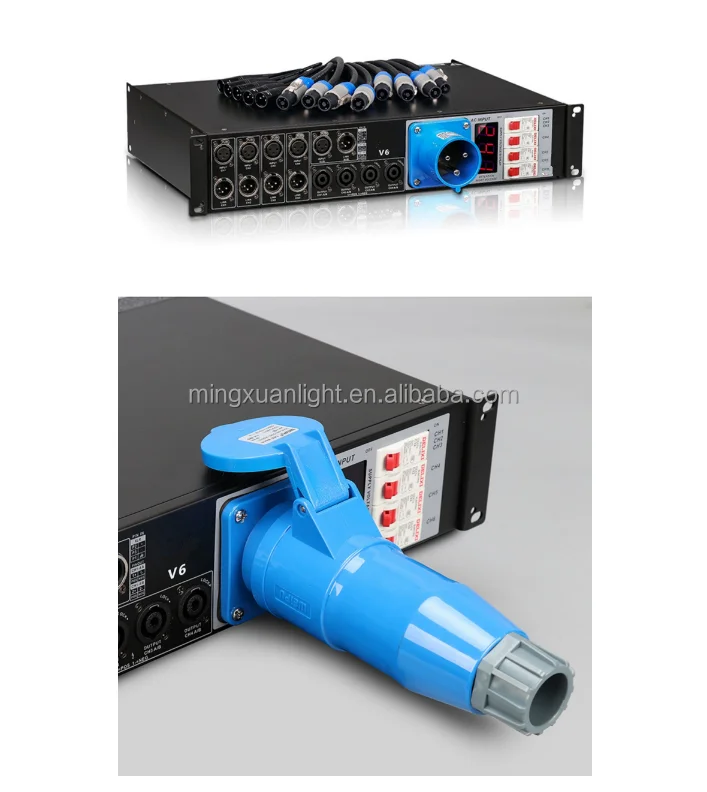 6 Way Line Array Sound Box Timing Device Power Controller Professional ...