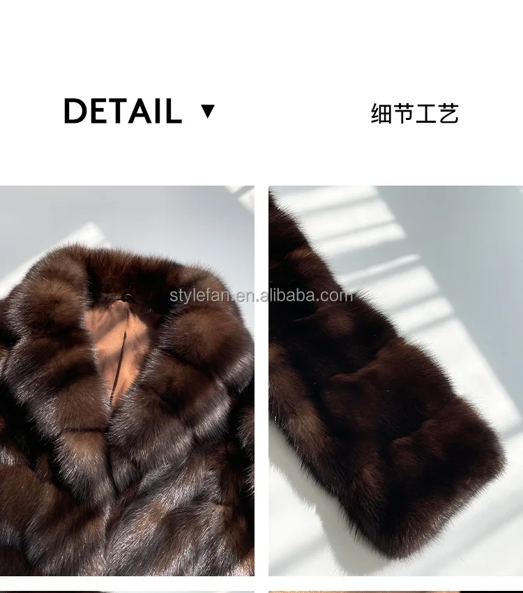 Winter Luxury Faux Purple Sable Coat | Thickened Warm Trench | Sexy ...