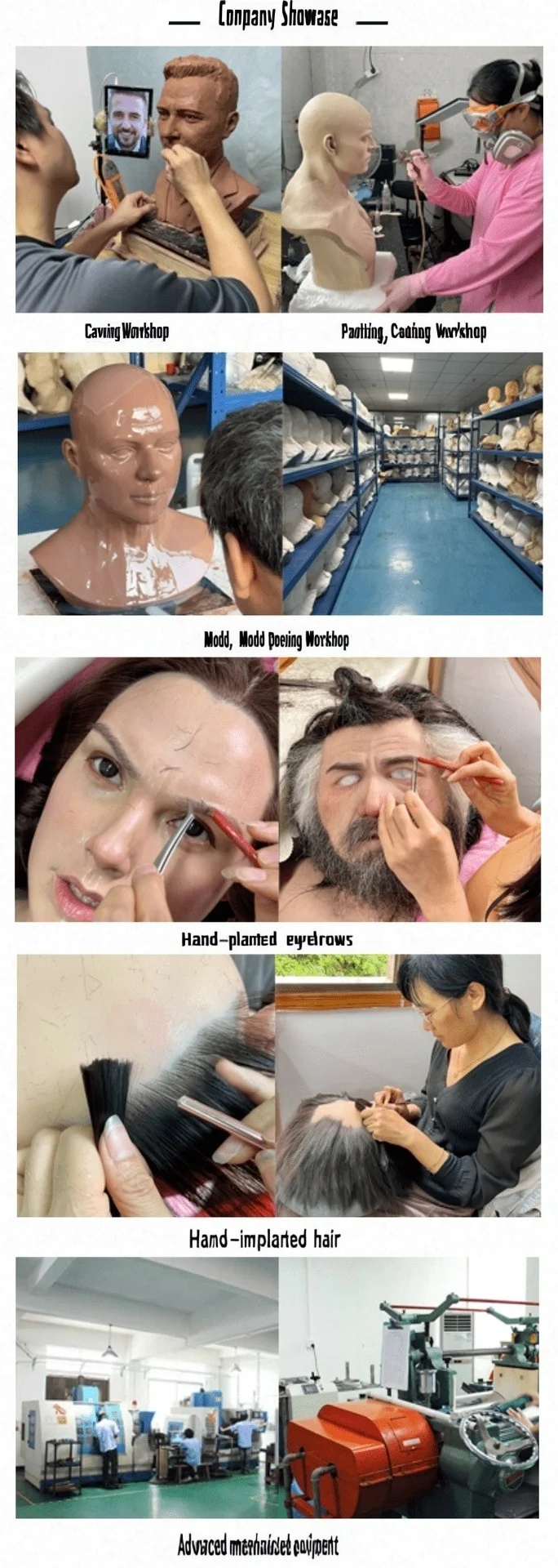 Ent Bald Old Man Ultra-realistic Human Skin Texture Full-head Silicone ...