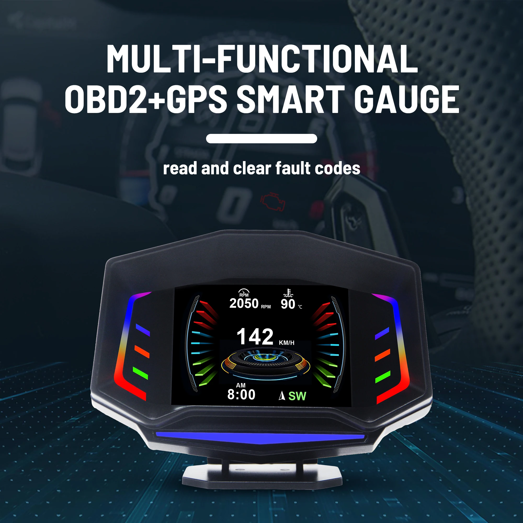 Acclope AP-8 New Head up Display Automatic Positioning GPS+OBD2 ...