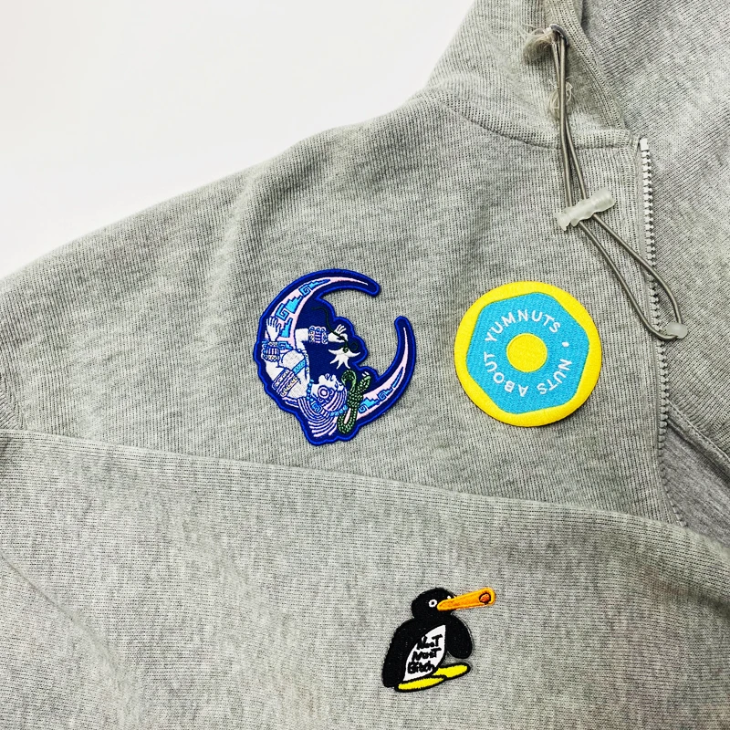 Custom Patch Woven Patch 3D Merrow Border Iron on Arm Embroidery Patches