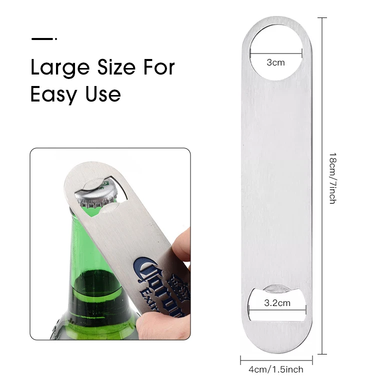 Multi-function Flat Wall Mounted Stainless Steel Bar Bottle Opener ...
