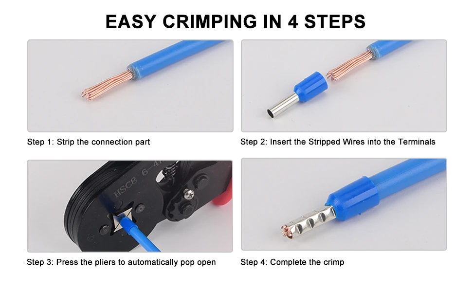 1800pcs Boxed Brass Tubular Cord End VE Crimp Terminal Kits PVC ...